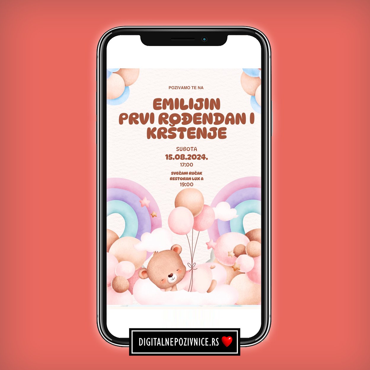 Digitalne pozivnice za Krštenje | Najveći izbor dizajna ...