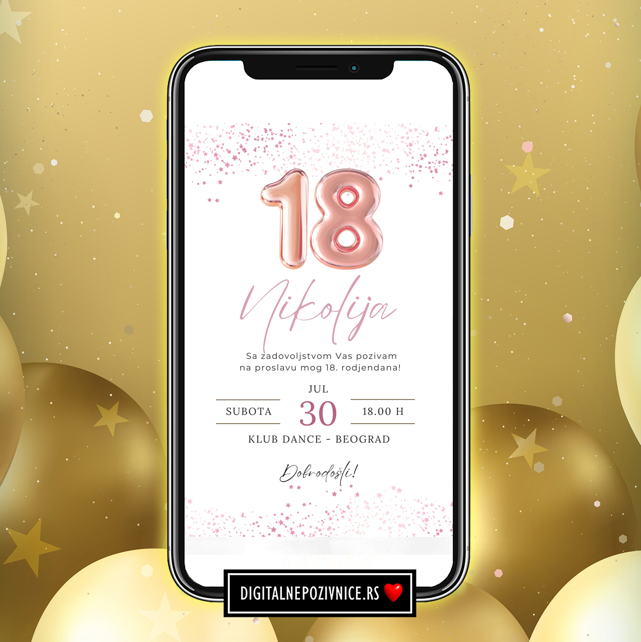 Digitalne pozivnice za 18. Rodjendan | Najveći izbor dizajna ...