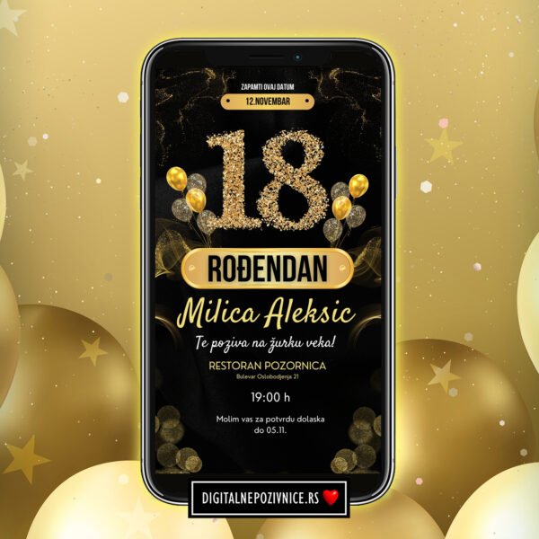Digitalne pozivnice za 18. Rodjendan | Najveći izbor dizajna ...