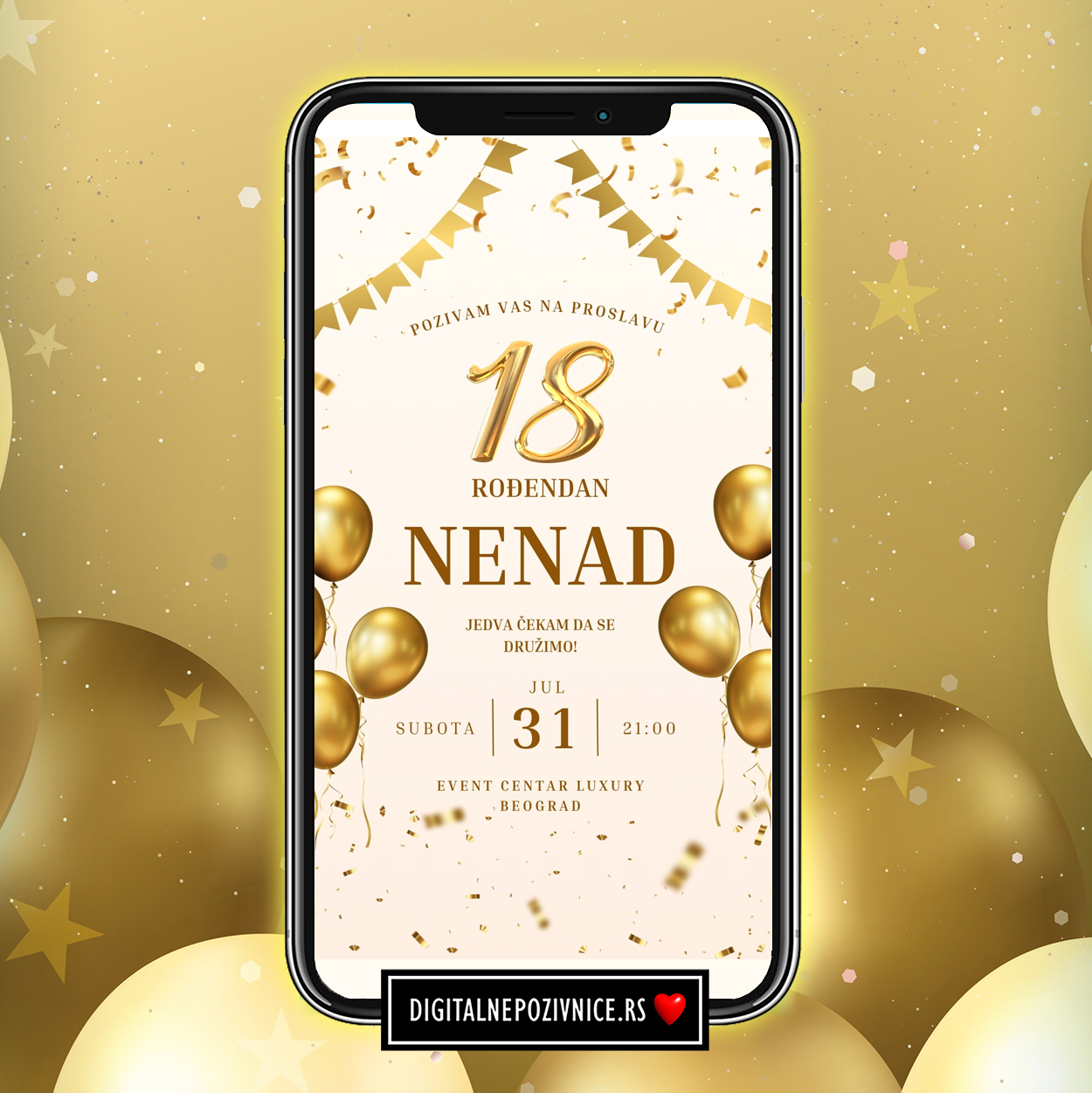 Digitalne pozivnice za 18. Rodjendan | Najveći izbor dizajna ...